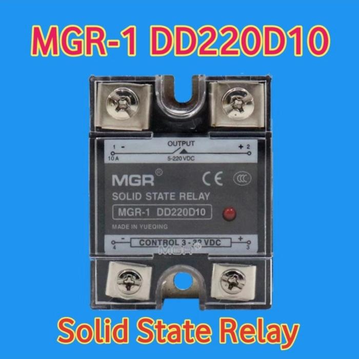 Jual MGR SSR Relay MGR-1 DD220D10 Output 220vac 10a Control 3-32vdc ...