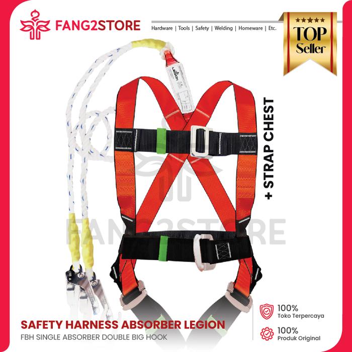 Jual Full Body Harness Absorber Legion Dengan Tali Dada Double Big Hook ...