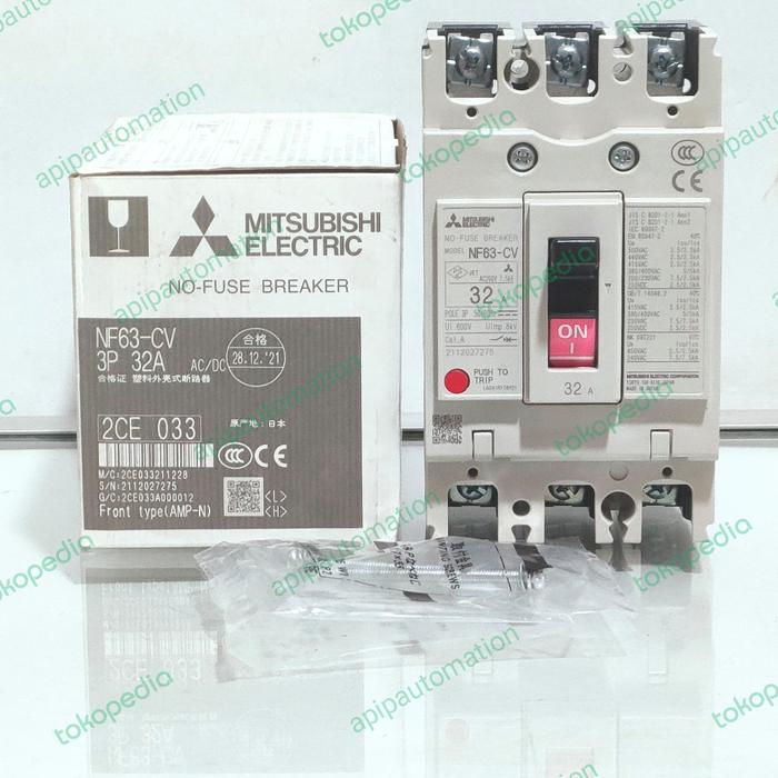 Jual MCCB NFB MITSUBISHI NF63-CV 3P 32A ORIGINAL JAPAN - Kab. Tangerang - apipautomation | Tokopedia