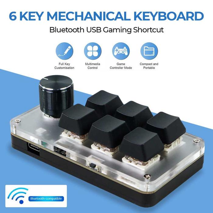 Promo Macropad Knob Keyboard Macro Shortcut Key Multimedia Gaming ...
