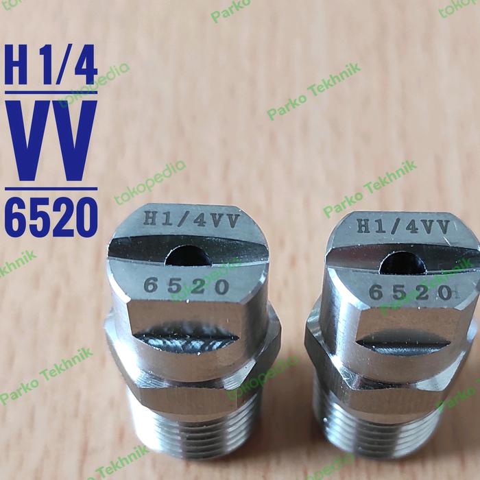 Jual Nozzle V Jet Stainless 1/4 (6520) /water flat fan vee jet spray ...