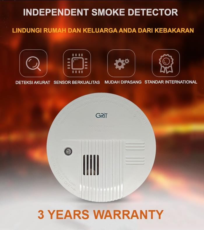 Jual SENSOR ASAP TANPA KABEL, SMOKE DETECTOR STANDALONE (WIRELESS ...