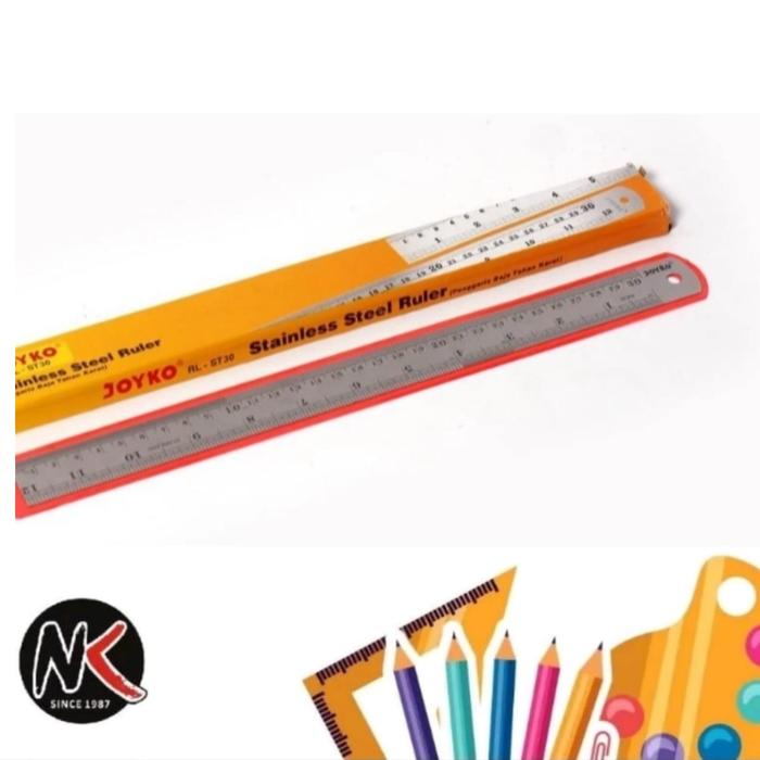 Jual Penggaris besi mistar 30 cm /Ruler Besi JOYKO - Kota Bogor - Naga ...