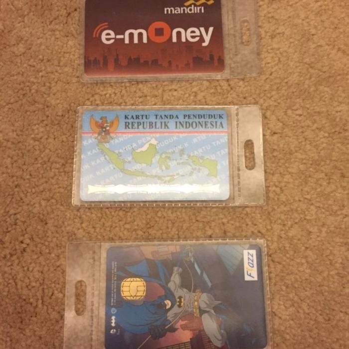 Jual plastik card name tag e money pelindung ktp id card atm kartu doff ...