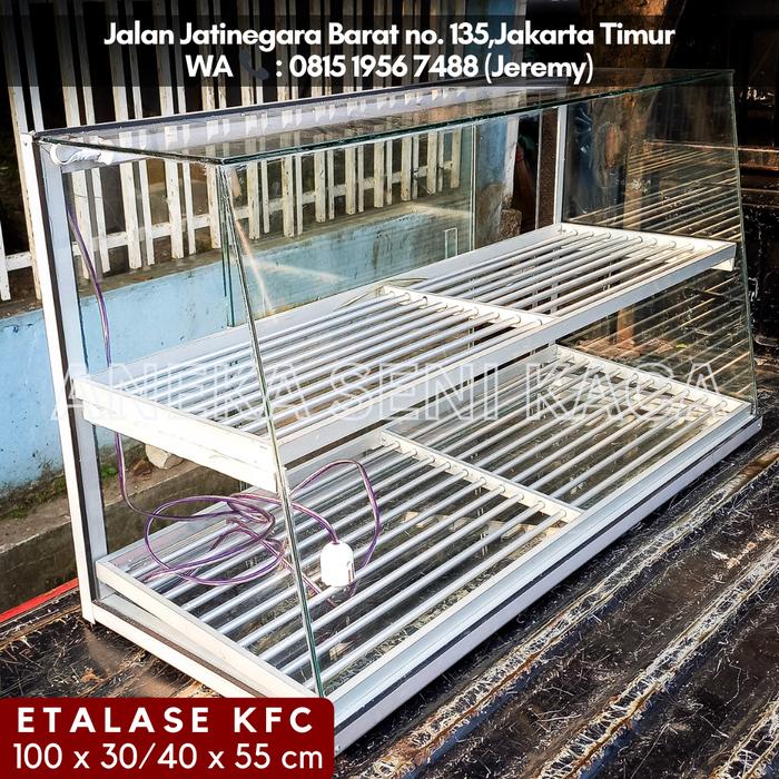 Jual Etalase KFC fried chicken ayam goreng kaca alumunium Frameless ...