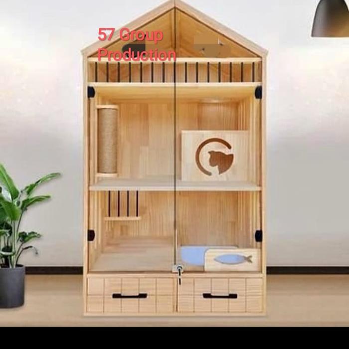 Jual Kandang kucing model rumah Playground hpl cathome cat room ...