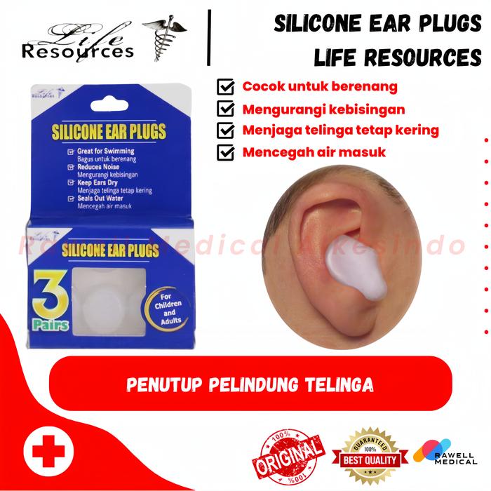 Jual Silicone Ear Plugs Life Resources - Alat Pelindung Penutup Telinga ...