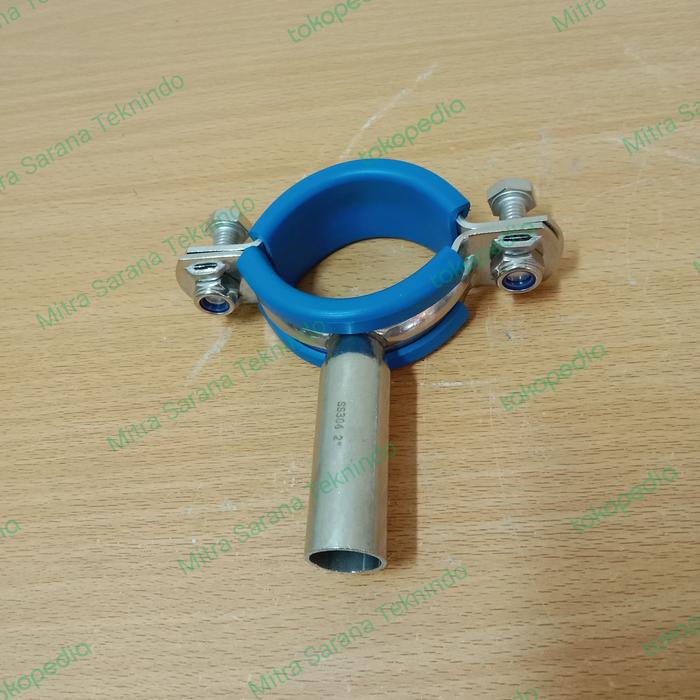 Jual clamp pipa holder SS 304 2" (inch)-clamp pipa sanitary-klem pipa ...