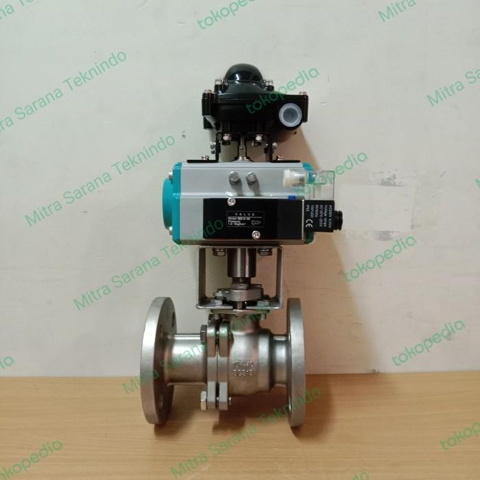 Jual Ball Valve SS 304 JIS 10K Pneumatic Actuator Limit Switch 1" inch DN25 - Jakarta Barat ...