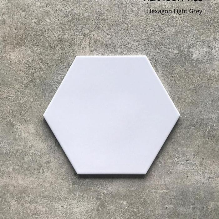 Jual Keramik Backsplash Hexagonal Merk Venus Hexagon Tiles Light Grey - Kota Depok - MITRA ...
