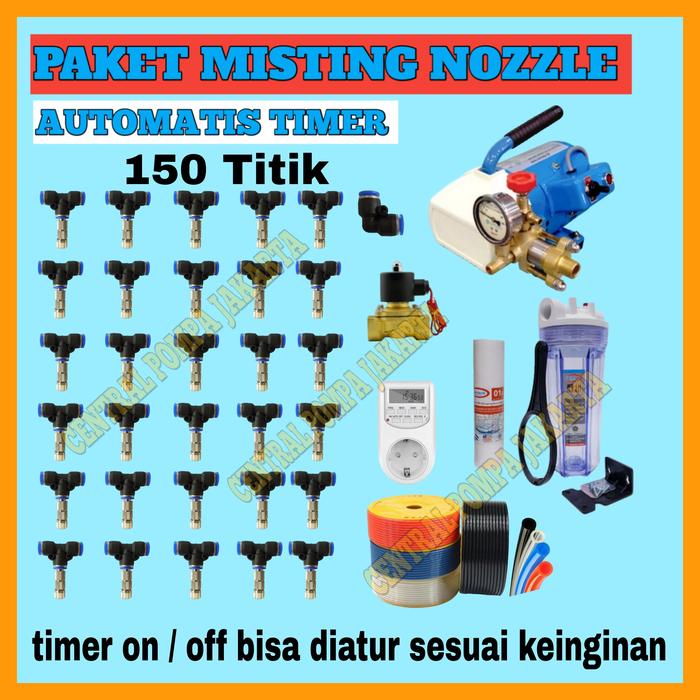 Jual Misting Nozzle Spray Embun, Hidroponik,Tanaman 150 Titik Automatis ...