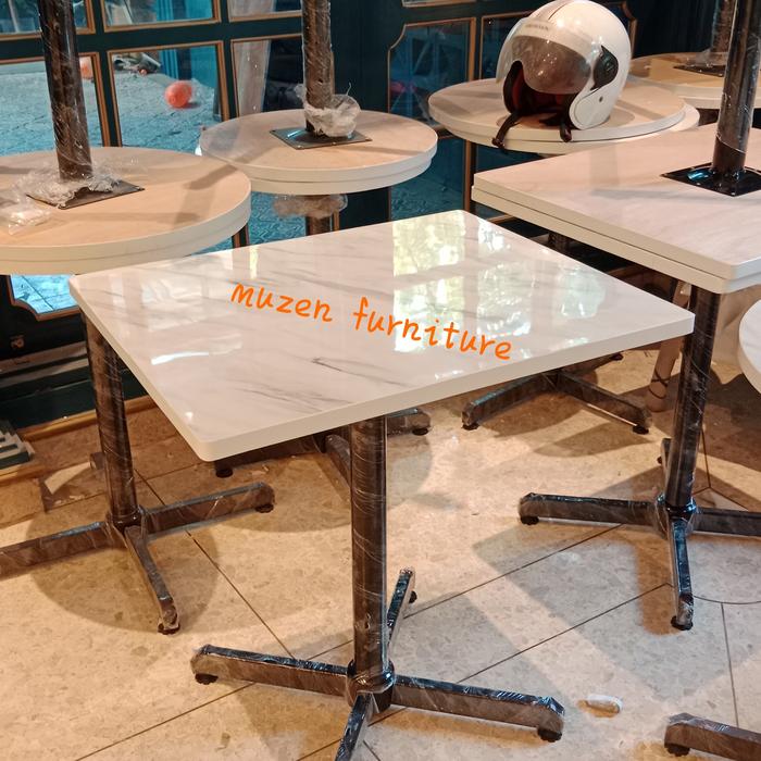 Jual MEJA KAFE PERSEGI HPL MARMER KAKI BESI - Kab. Bogor - PARMUZ ...