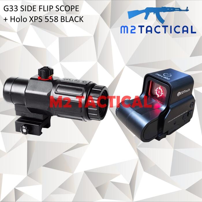 Jual Paket Eotech G33 Magnifier Side Flip Scope + Holo XPS Eotech 558 ...