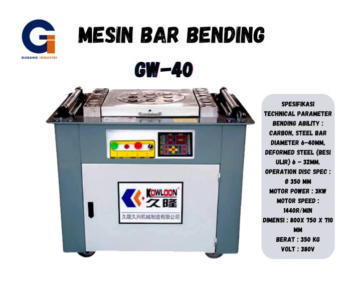 Jual Mesin Bar Bending/Mesin Bar bender/Mesin Pembengkok Behel Beton GW ...