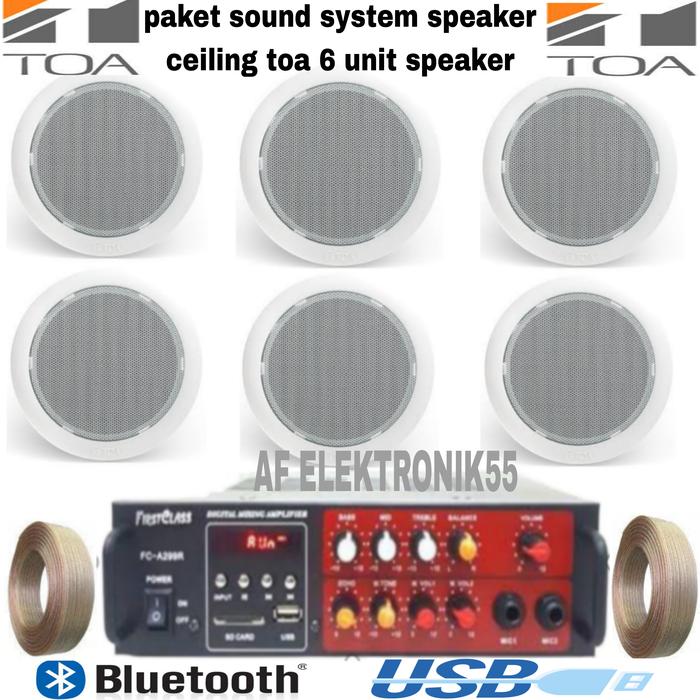 Jual Paket sound system toa speaker ceilling ( 6 unit speaker ...