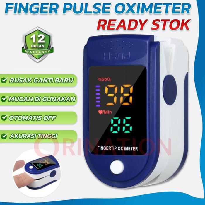 Jual Oxymeter LED Fingertip Pulse Oximeter Alat Periksa Kadar Oksigen ...