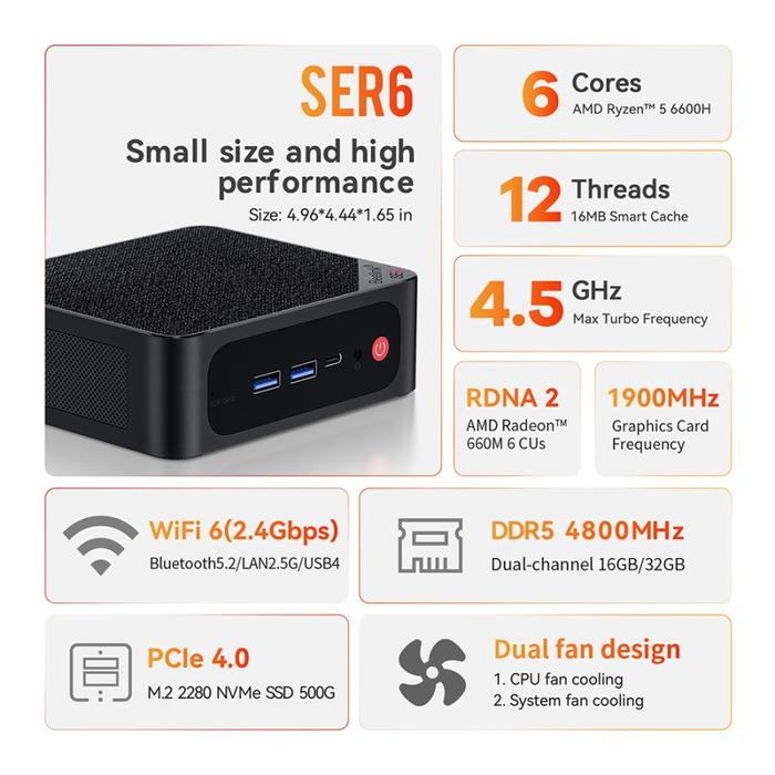 Jual Mini PC Beelink SER6 6600H AMD Ryzen5 16/500GB HDMI DP Windows 11 ... Jual Mini PC Beelink SER6 6600H AMD Ryzen5 16/500GB HDMI DP Windows 11 ...