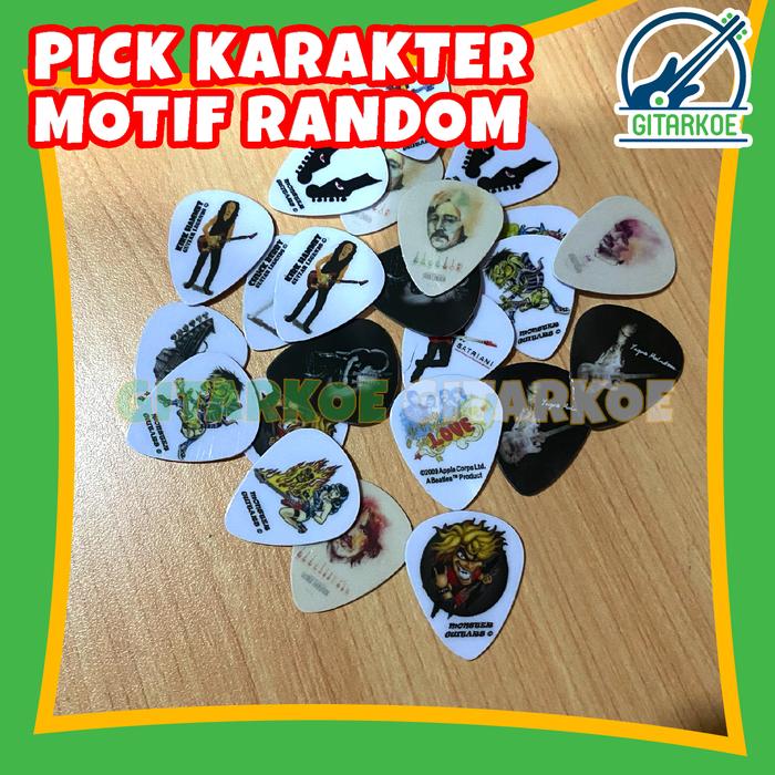 Jual Pick Gitar Karakter Guitar Pik Aksesoris Motif Random Unik - Kota ...
