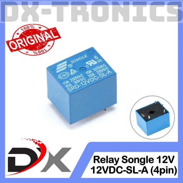 Jual Relay Songle 12V 10A SRD-12VDC-SL-A 4 Pin Original - Jakarta Barat - DX-Tronics | Tokopedia