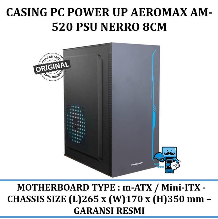 Jual Casing Pc Power Up Aeromax 520 Am-520 Psu Nerro 8cm - Original ...