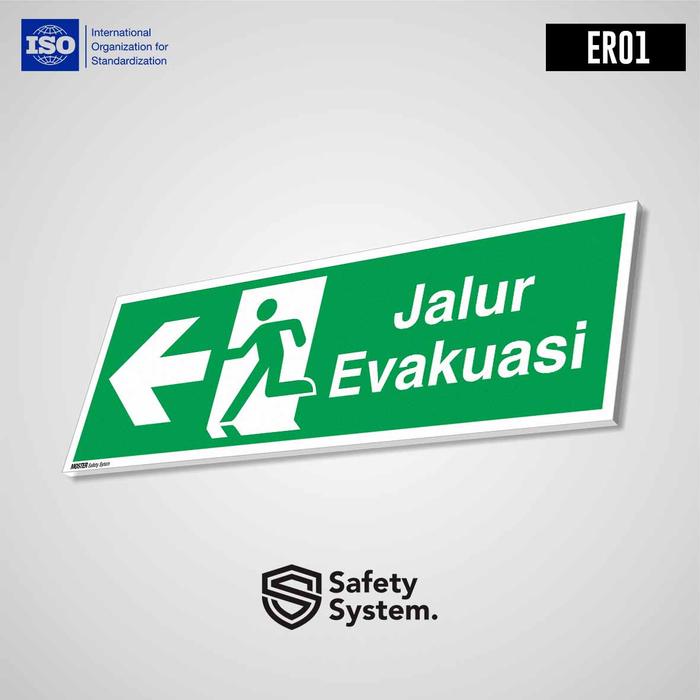 Jual Sign Emergency Rambu K3 PVC Jalur Arah Evakuasi - Kiri, S - Kab ...