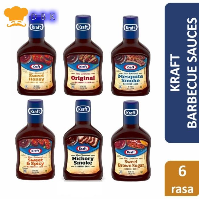 Jual KRAFT BBQ SAUCE Barbeque hickory mesquite smoke spicy honey brown ...