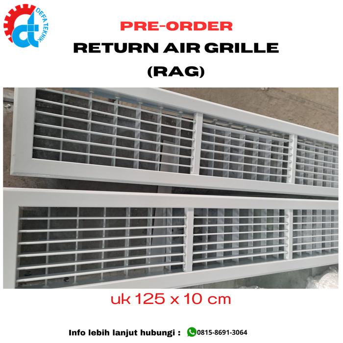 Jual (Pre Order) Return air grille (RAG) uk 125 x 10 cm Coating putih ...