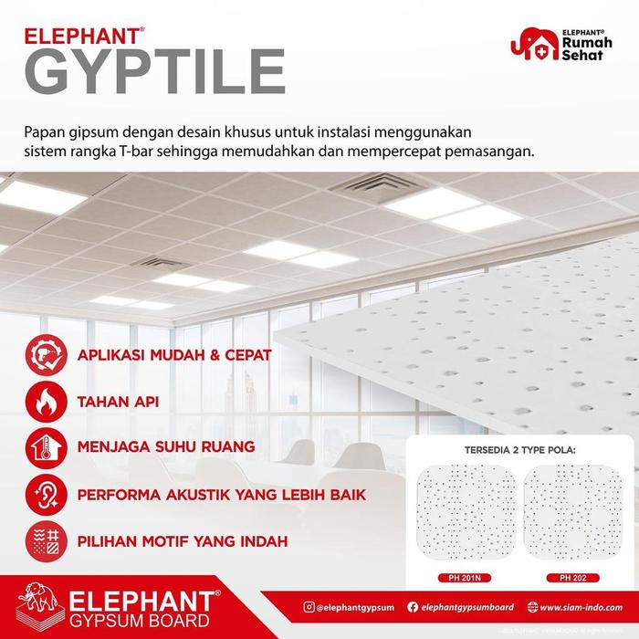 Jual Gyptile / Pinhole Elephant Gypsum Isi 8 Lbr/Dus - Kota Bekasi ...