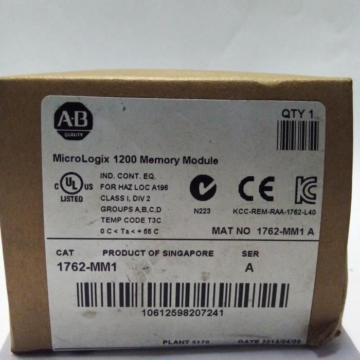 Jual 1762-MM1 Allen Bradley AB Memory Module (Micrologix 1200 ...