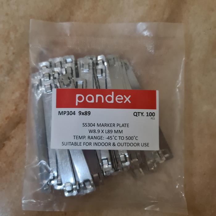 Jual Stainless Steel 304 Cable Marker Plate Pandex MP304 9x89 bukan ...