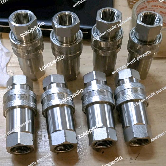 Jual QUICK COUPLER HYDRAULIC 3/4" NPT / Coupler Hidrolik High Pressure ...