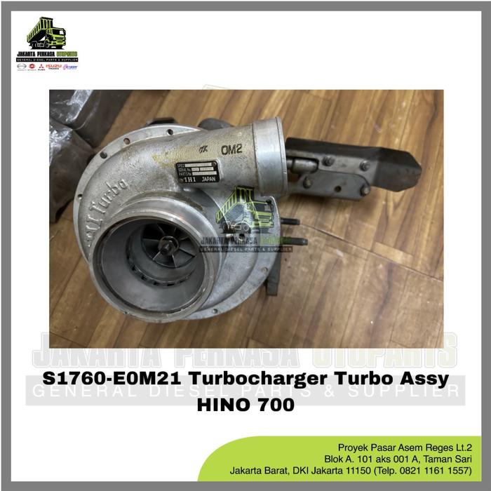 Jual TURBOCHARGER TURBO ASSY S1760-E0M21 MODEL NO.RHG8V HINO 700 ZY ...
