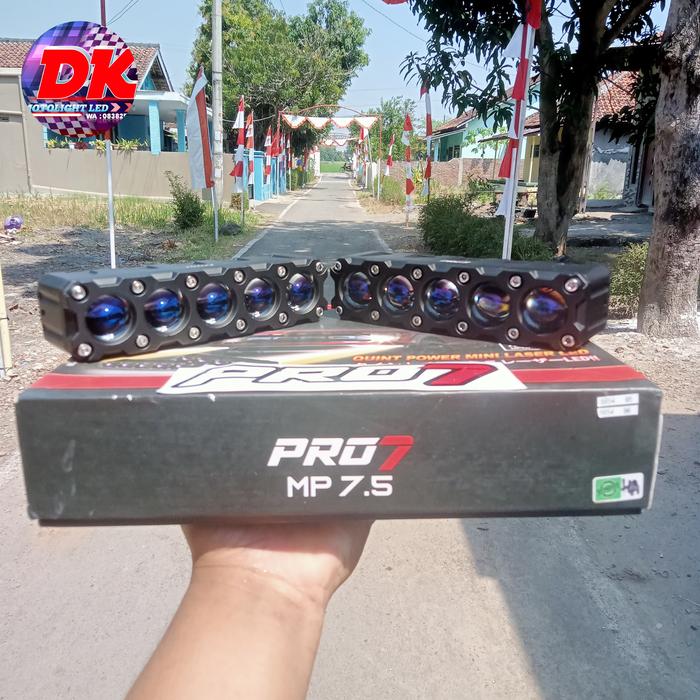 Jual Lampu mini projector lens Pro7 mp.75 sinar putih kuning 5 lensa ...