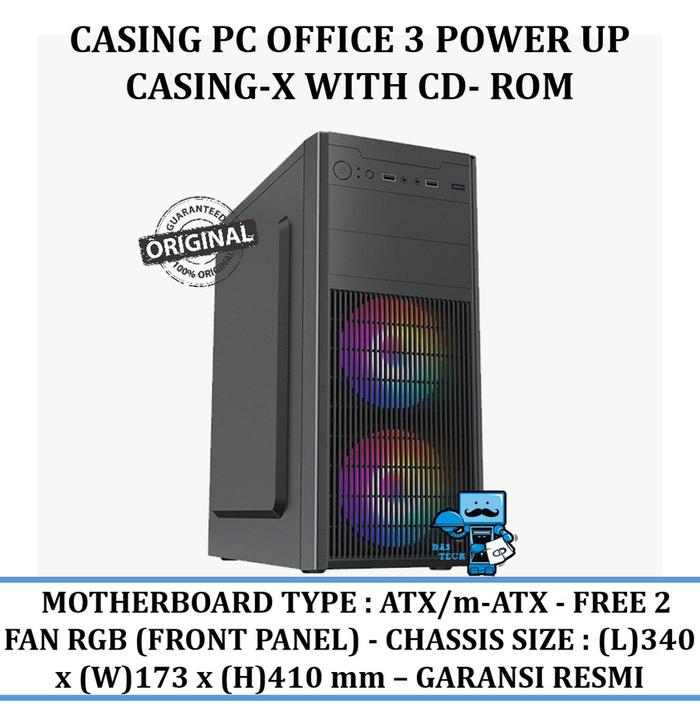 Jual Casing Pc Office 3 Power Up Casing-X With Cd- Rom - Original ...