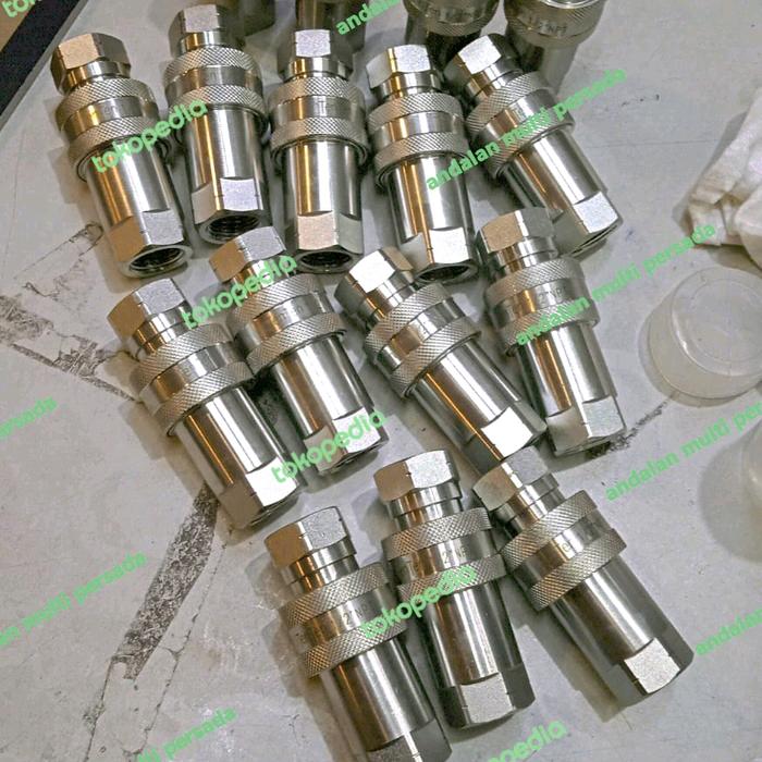 Jual QUICK COUPLER HYDRAULIC HIGH PRESSURE 3/8" NPT/ COUPLER HIDROLIK 3 ...