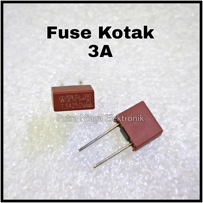 Jual Fuse Kotak 3A 250V Sikring Square Sekring PCB Board 3Amp T3A250V ...