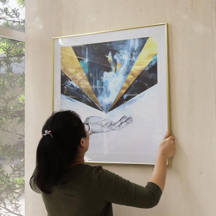 Jual Lukisan Dinding - Magical Thinking - Art Print-50x50Matte-Gold ...