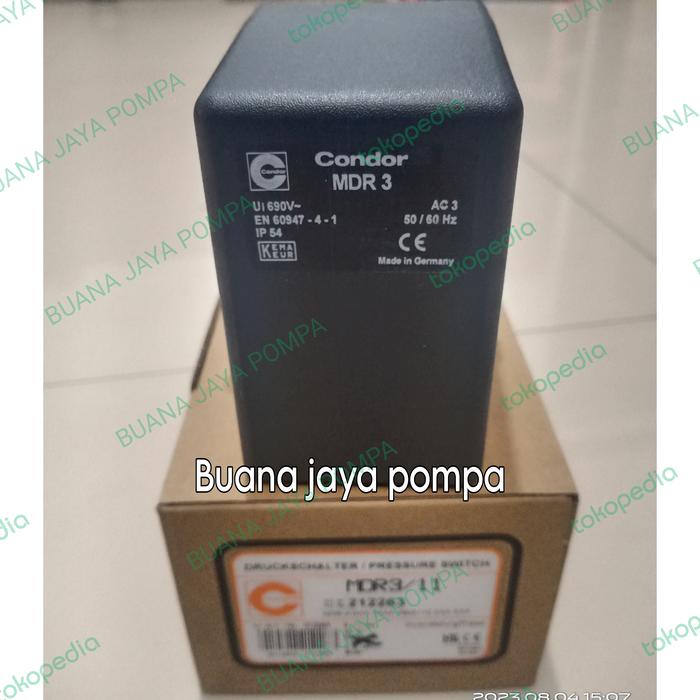 Jual CONDOR MDR -3/11 PRESSURE SWITCH OTOMATIS PENGATUR TEKANAN ...