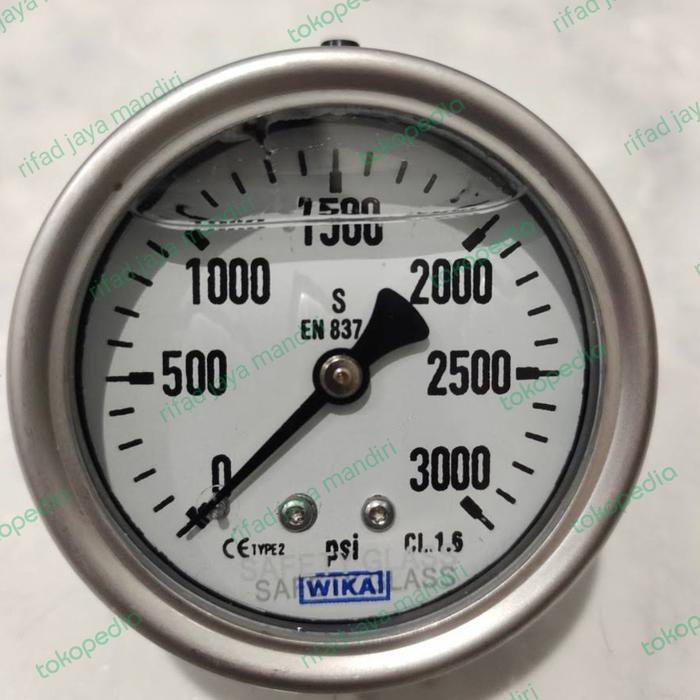Jual pressure gauge Wika 3000 psi size 2 1/2 flange full stainless - Jakarta Barat - rifad jaya ...