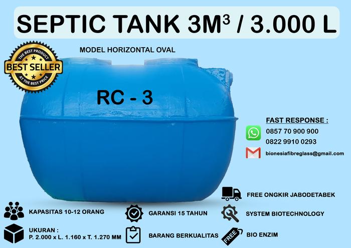 Jual Septic Tank BIOTECH Tipe RC-3 ukuran 3M3 - Kab. Tangerang ...