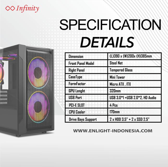 Jual Infinity Twins V2 Black Casing Matx Gaming Case Di Seller Sweet Shop - Cengkareng Timur ...