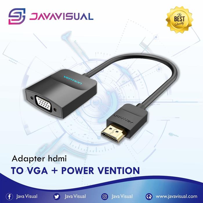 Jual Adapter HDMI to VGA Vention Conveter HDMI DB15 Monitor Laptop LCD ...