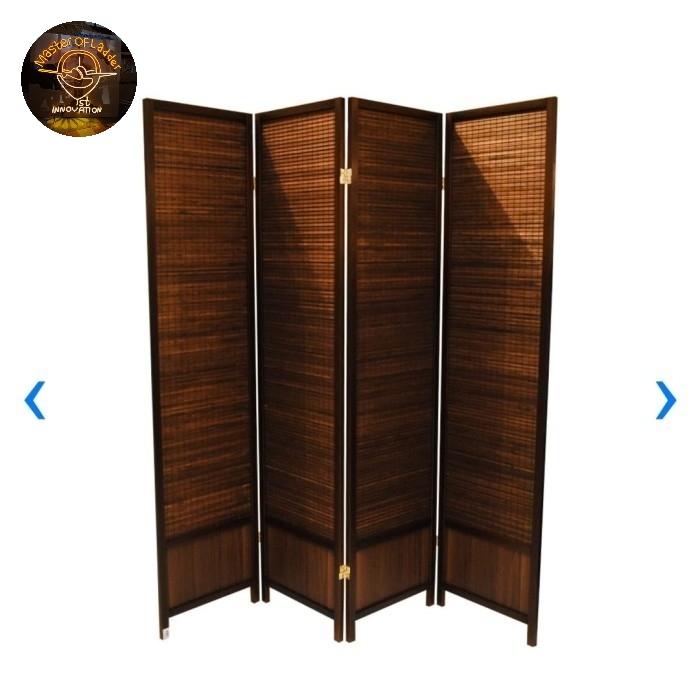 Jual Pembatas Ruangan/Sekat Ruangan/Panel 4 Lipat 180x45x8.5 cm Jati ...