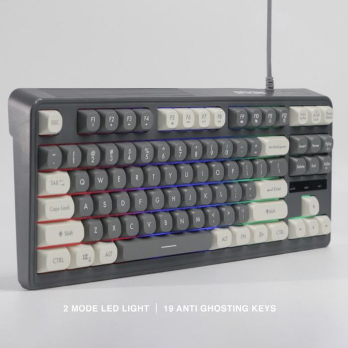 Jual Rexus K87m Keyboard Gaming Membrane Tkl 87 Keys Retro Style ...