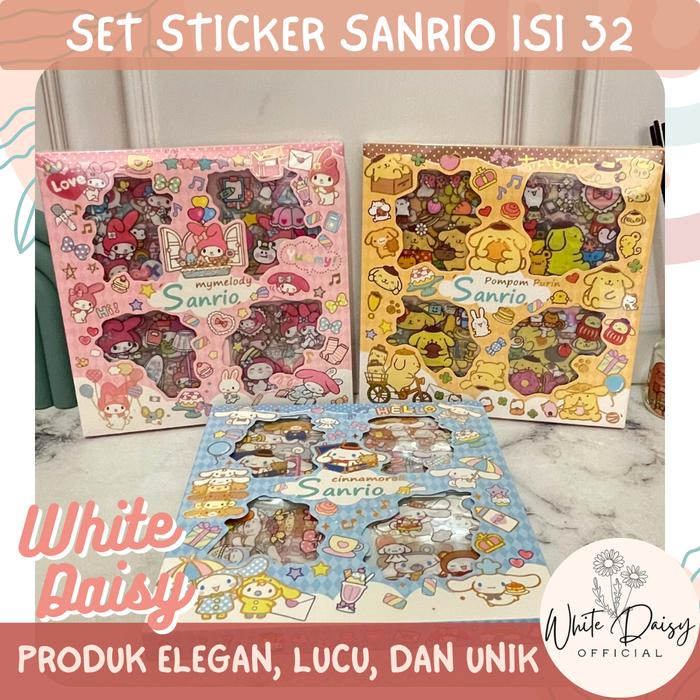 Jual sticker set premium Love melody imut pom pom purin isi 32 pack ...
