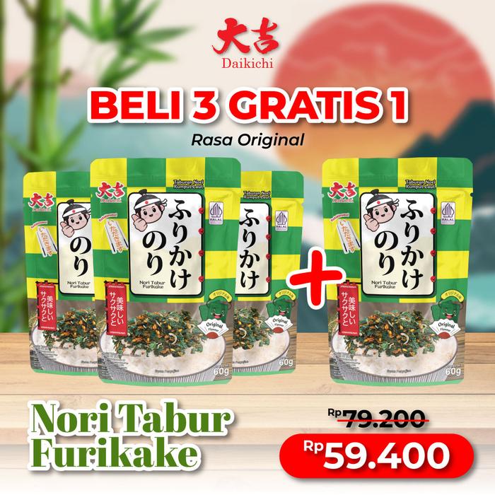 Jual (BELI3GRATIS1) Nori Tabur Furikake Rumput Laut Panggang 60g ...