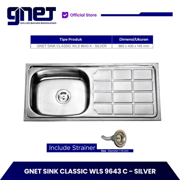 Promo GNET Kitchen Sink Classic | Bak Tempat Cuci Piring Stainless ...