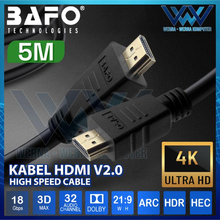 Jual BAFO Kabel HDMI Male to Male 10 15 20 25 30 40 50 Meter M Gold ...