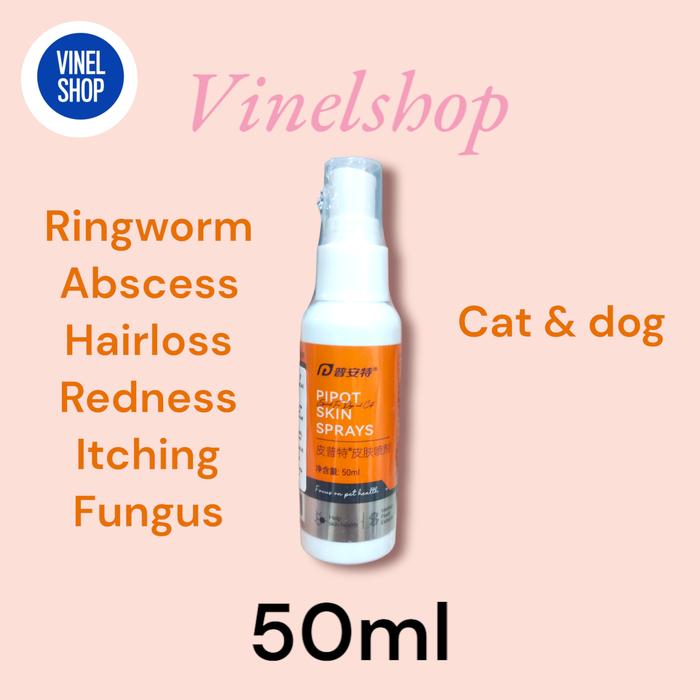 Jual Puainta Pipot Medical Spray Ringworm Jamur Gatal Iritasi Cat Dog ...