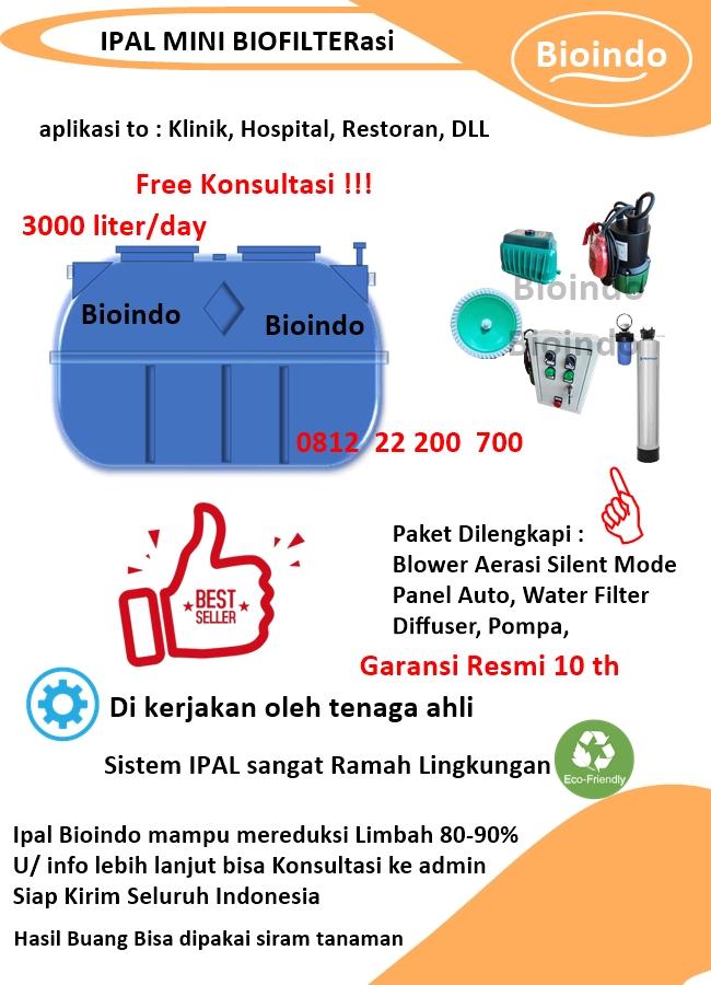 Jual ipal mini biotech bioindo 3000 Liter - ipal stp biotech - septic ...